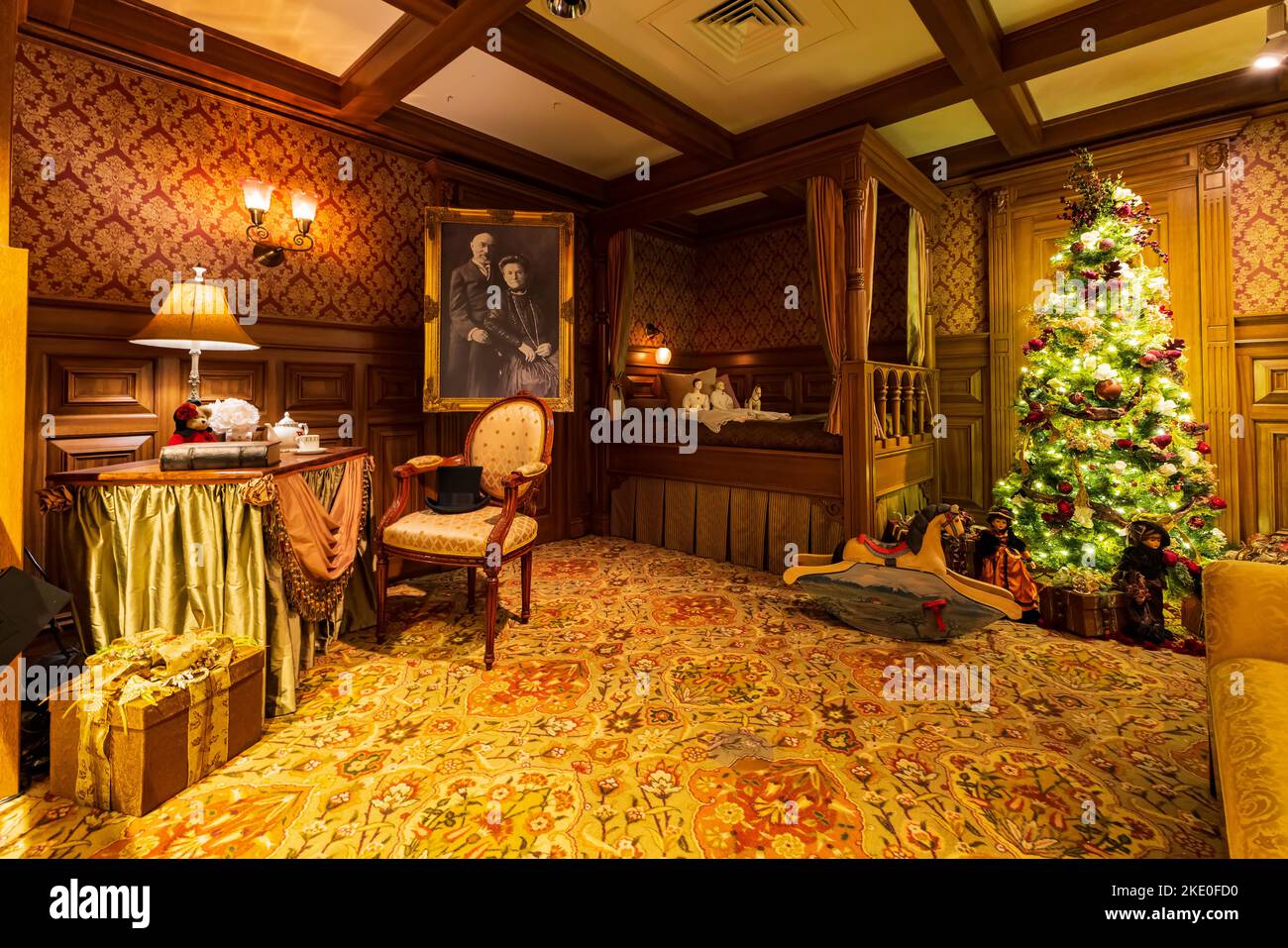 Missouri, OCT 29 2022 - Interior view of the TITANIC Museum Attraction ...