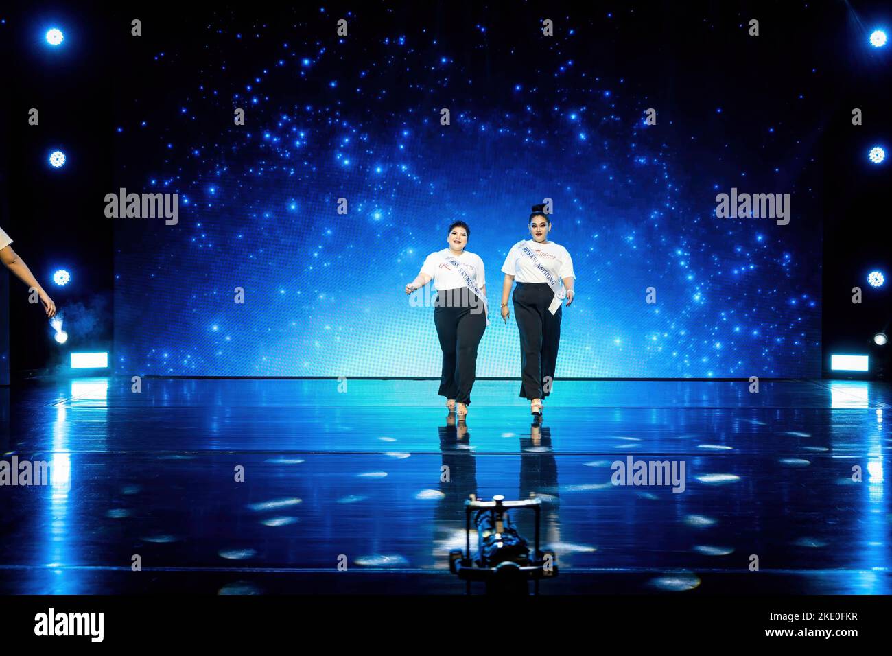 Contestants in Miss Plus Size Thailand introduce themselves during the ...