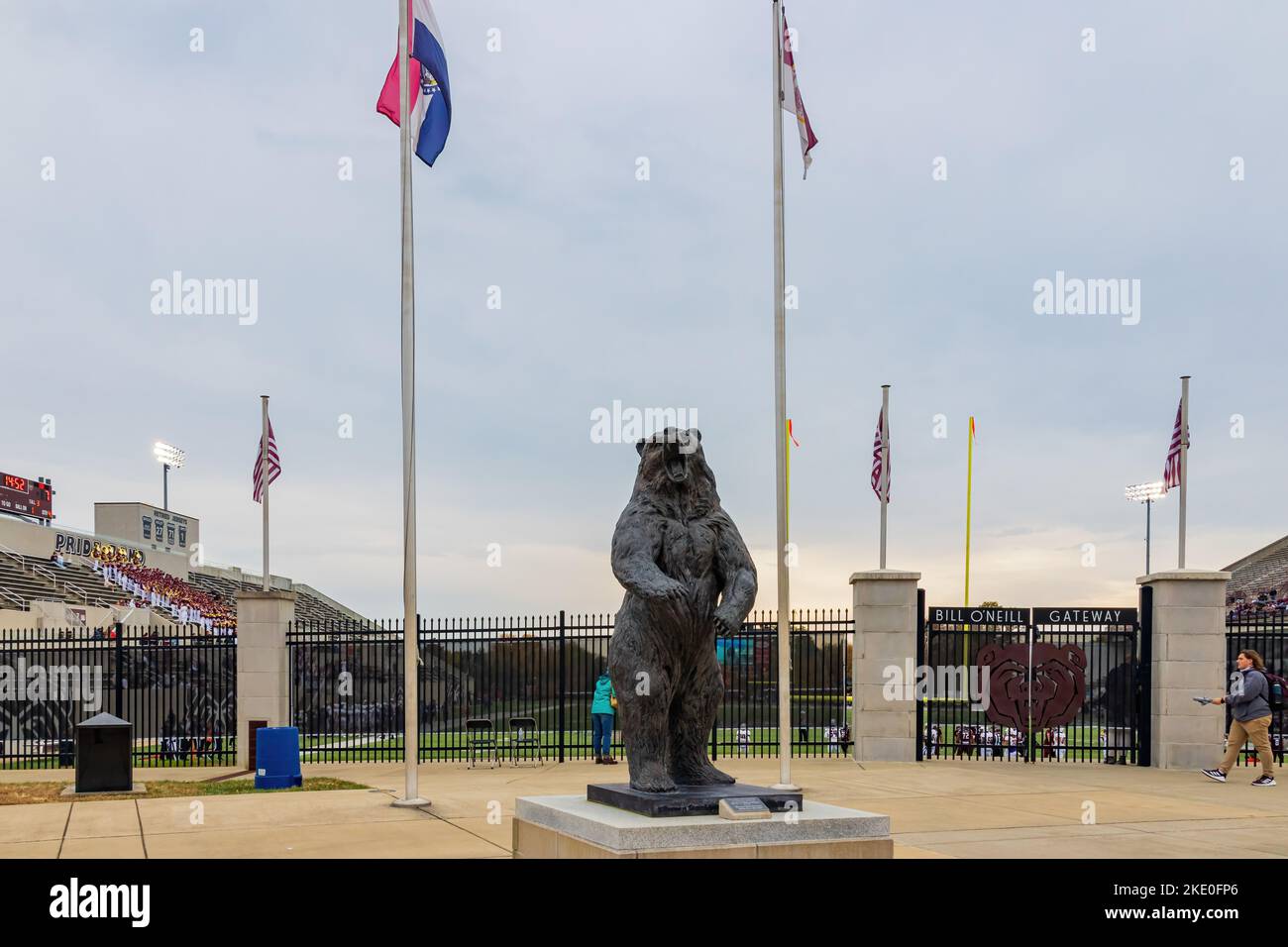 Missouri, OCT 29 2022 - Exterior view of the gate of Robert W. Plaster ...