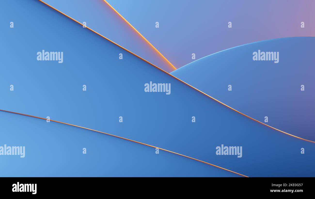 Abstract blue elegant background with curves or overlapping shiny ...