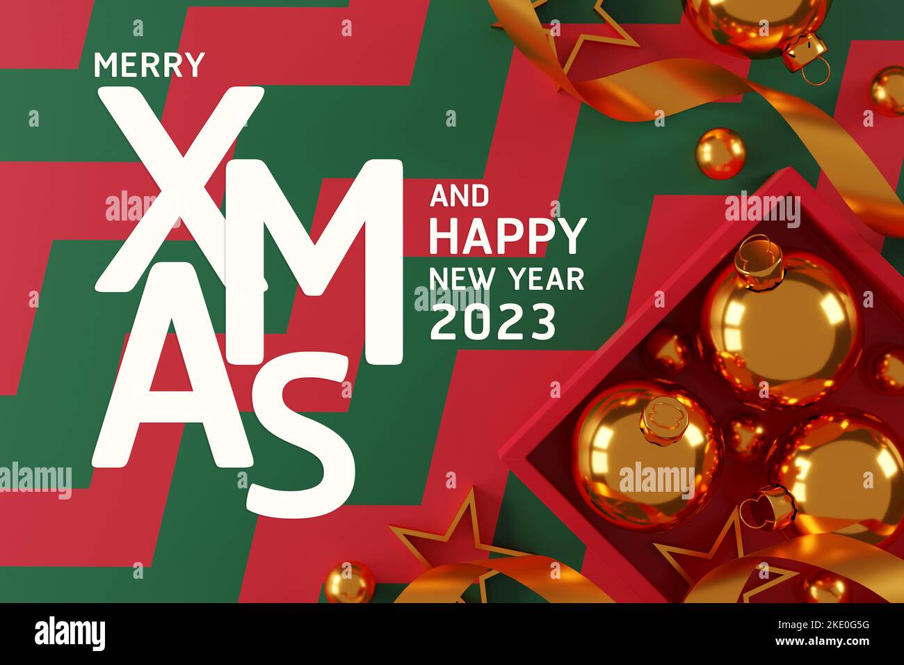 Merry Christmas And Happy New Year Greeting Card Dsign. Christmas ...