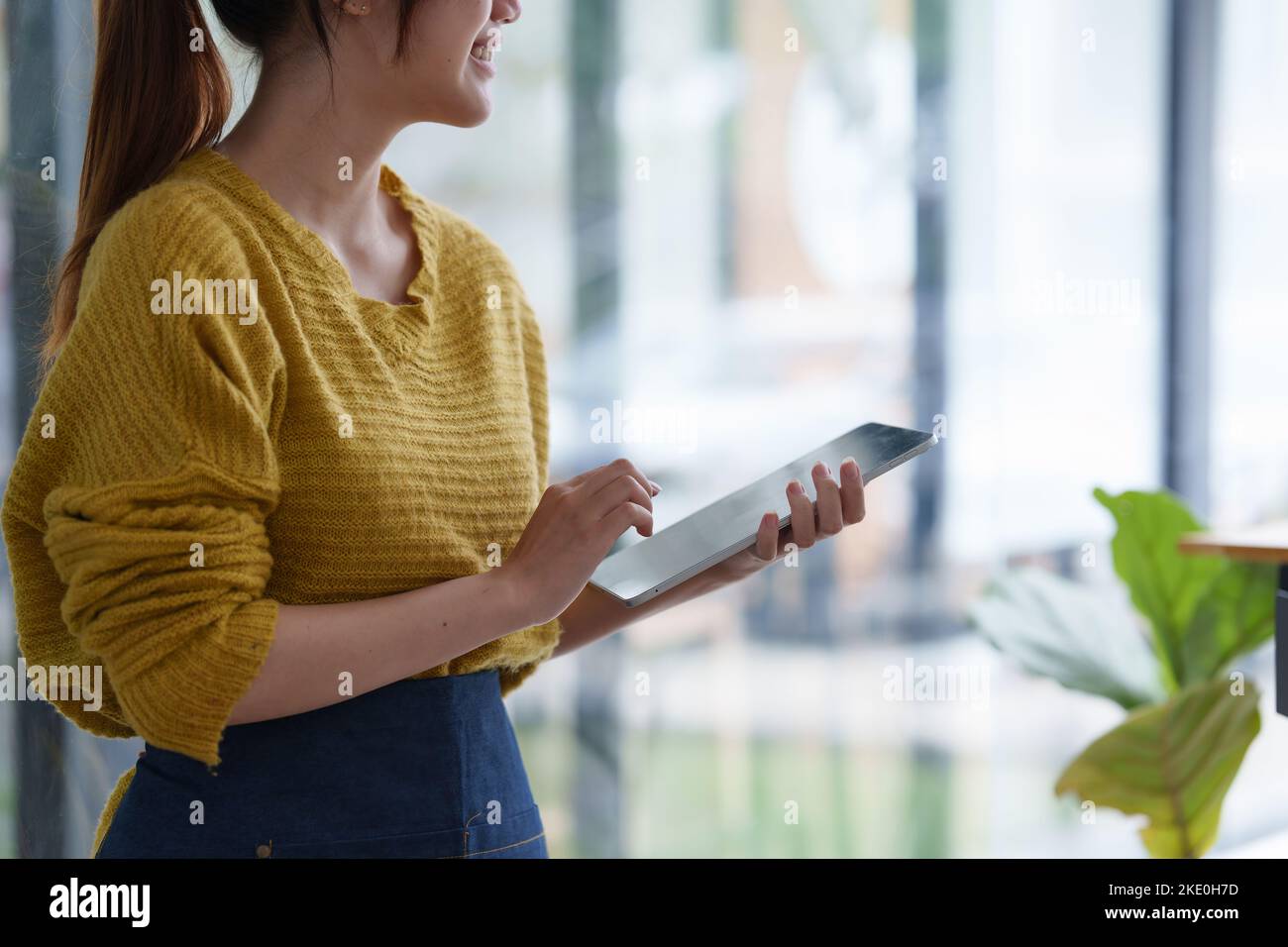 Portrait of Startup successful small business owner in coffee shop. SME ...