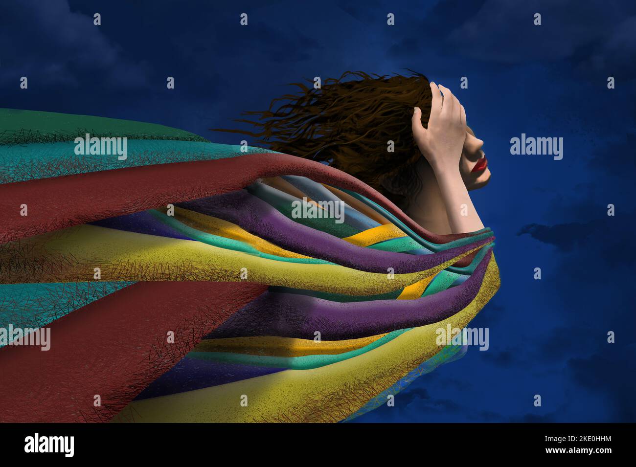 Push through the pain is the theme of this image of a determined woman ...