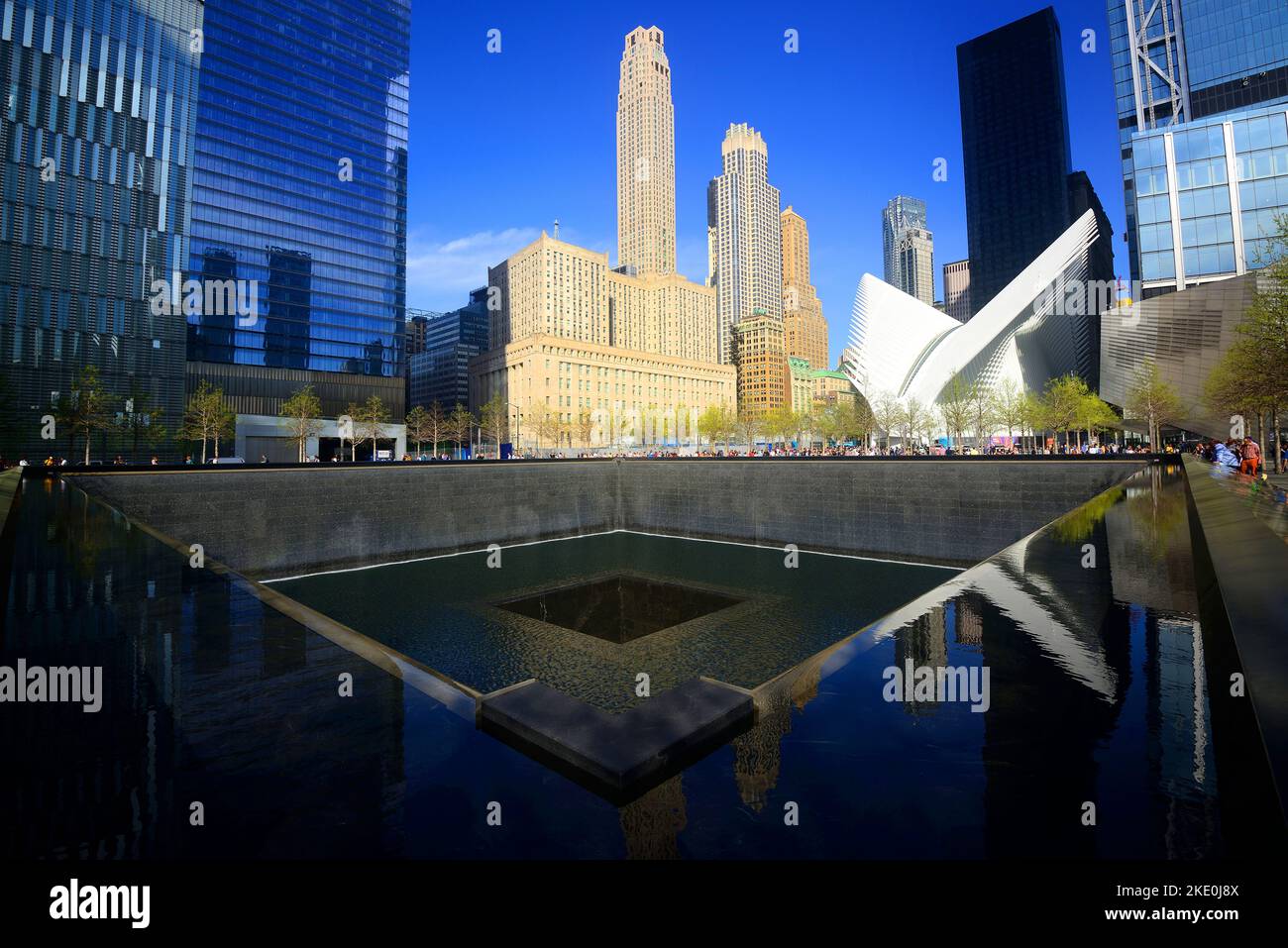 The Ground Zero Memorial, the site of the former world trade center ...