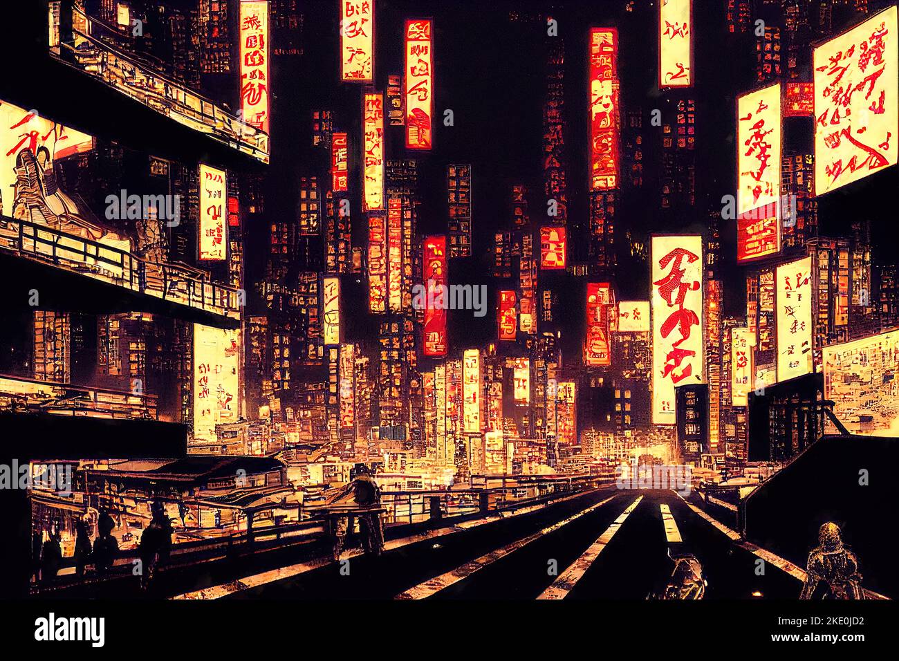 Cyberpunk city neon hi-res stock photography and images - Alamy