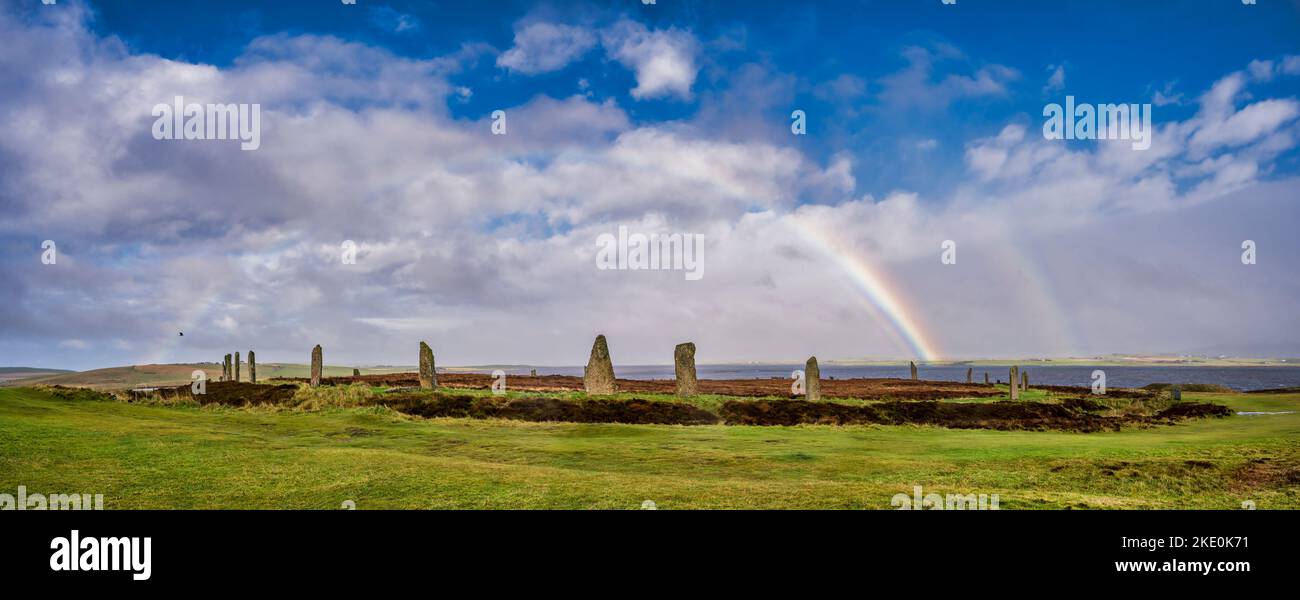 The image is of the 5000 years old neolithic standing stones known as ...