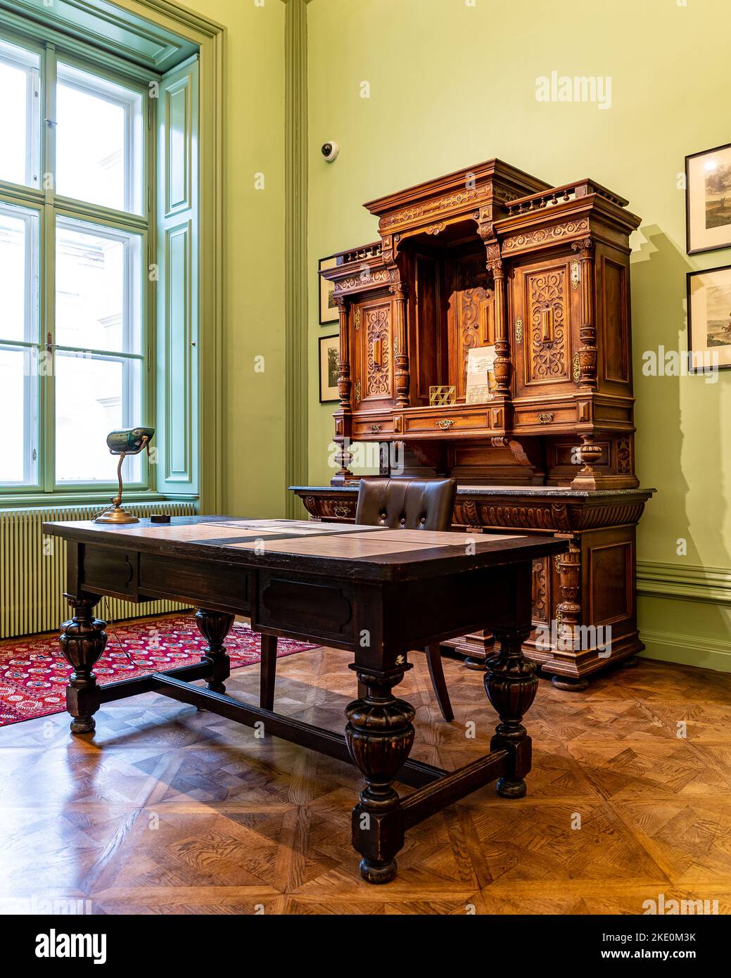 Wenckheim castle in Szabadkigyos village Hungary. German neo ...