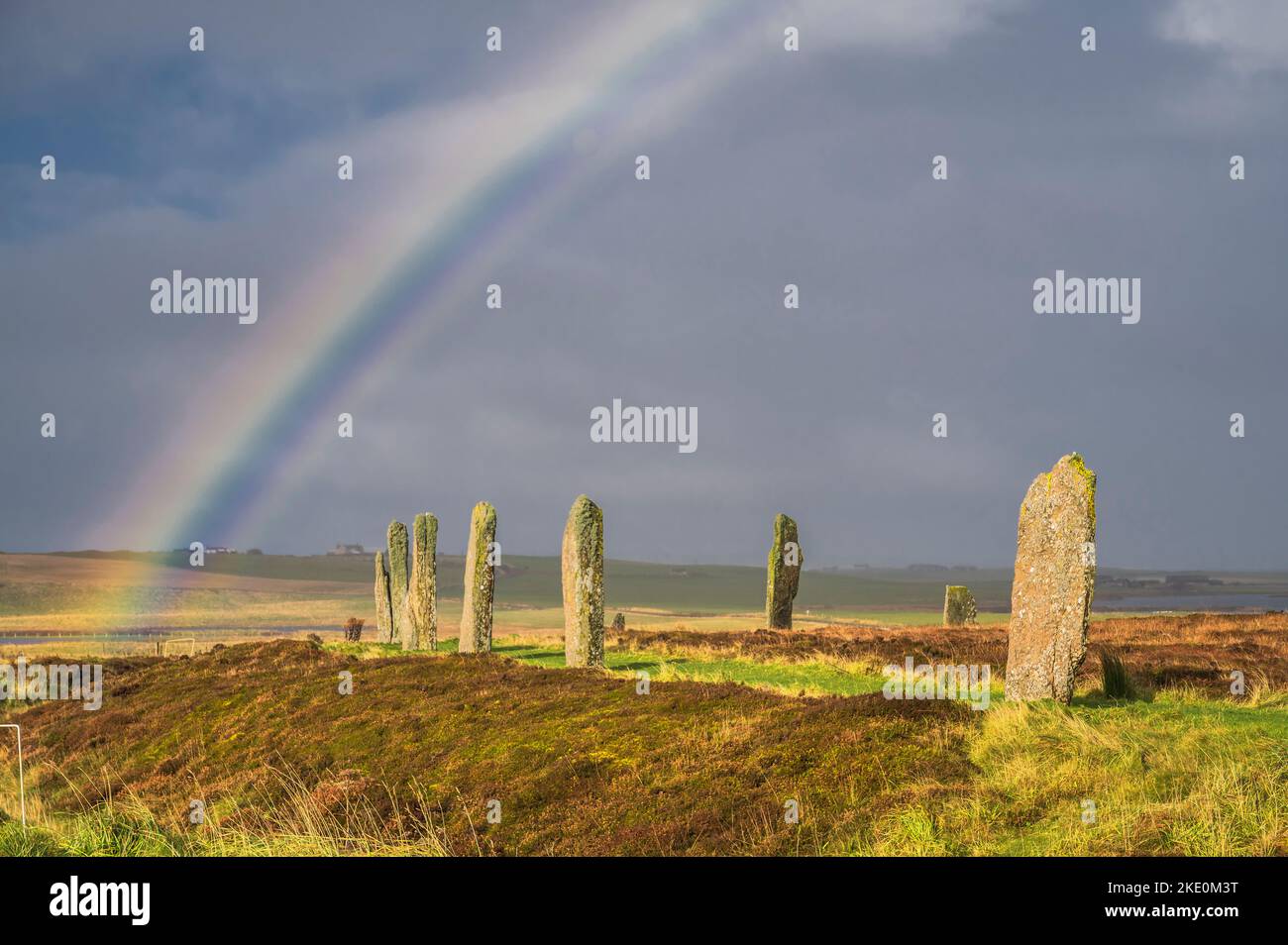 The image is of the 5000 years old neolithic standing stones known as ...