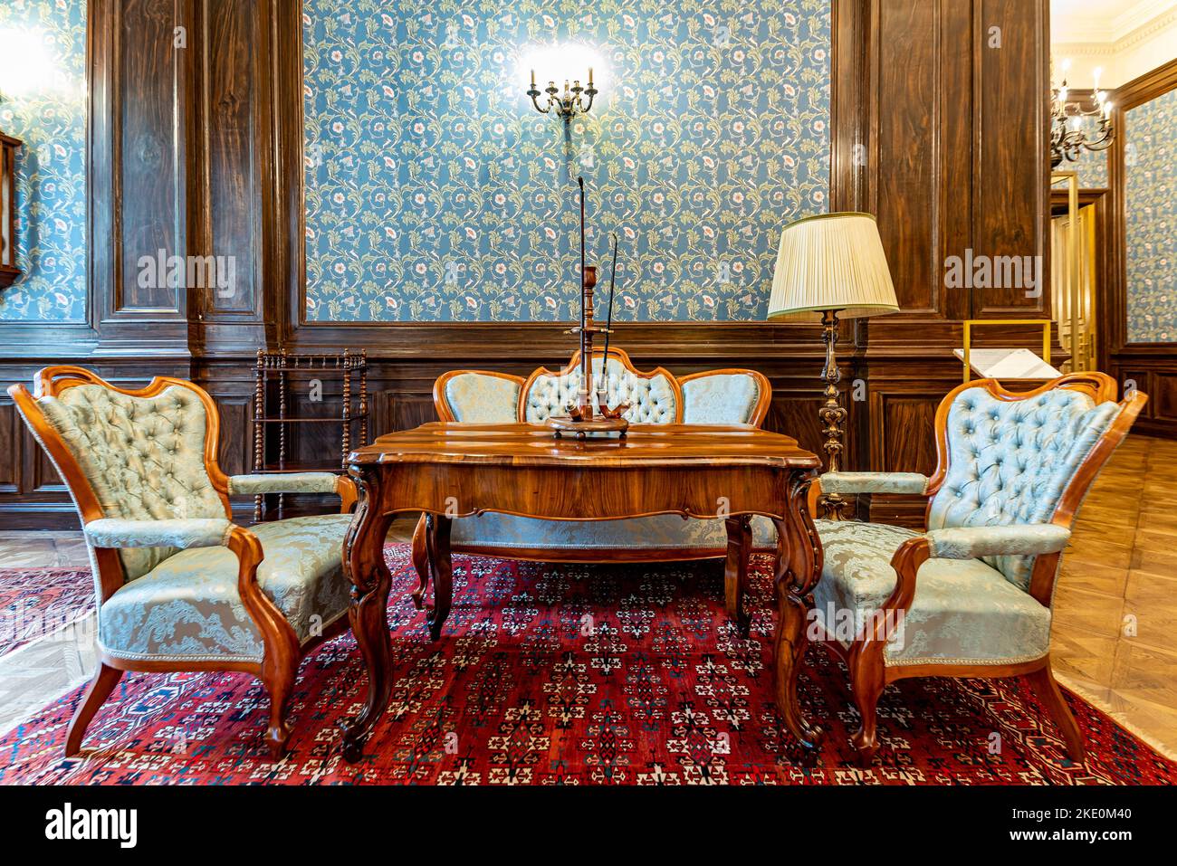 Wenckheim castle in Szabadkigyos village Hungary. German neo ...