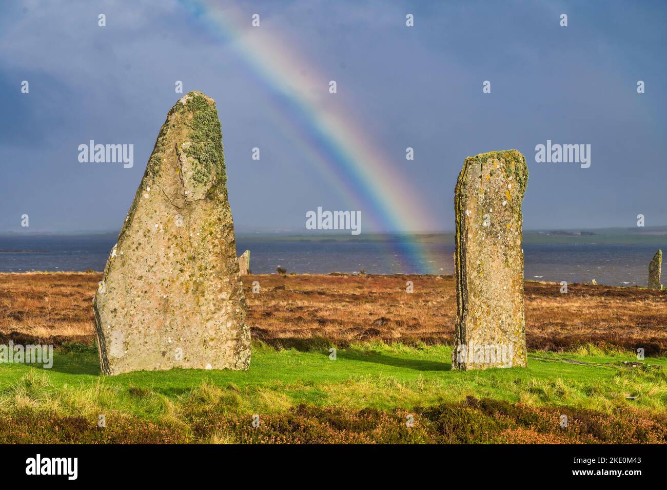 The image is of the 5000 years old neolithic standing stones known as ...