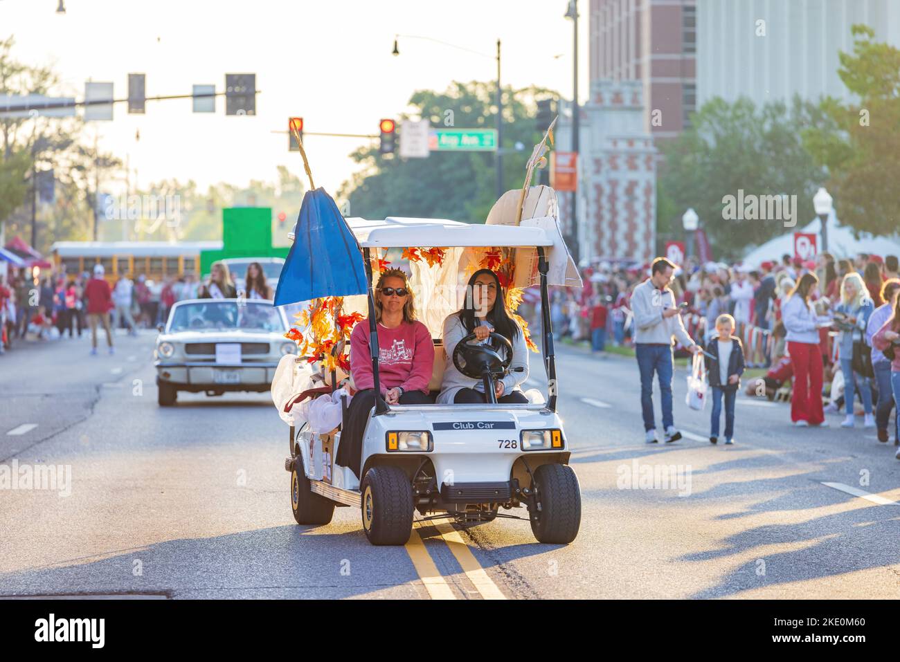 Oklahoma, OCT 15 2022 - Student walking in Homecoming parade Stock ...