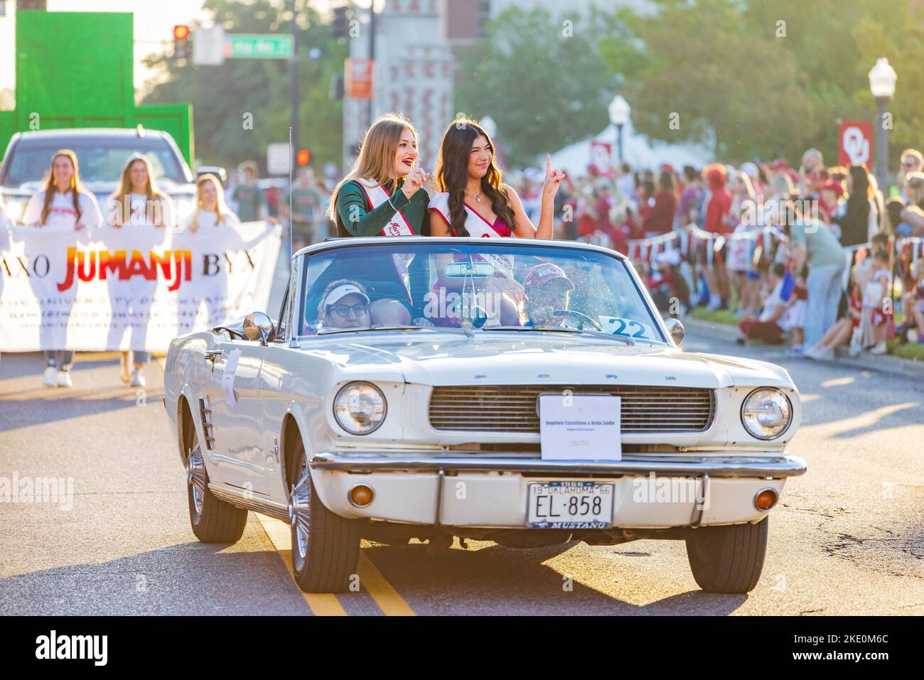 Oklahoma, OCT 15 2022 - Royalty student in Homecoming parade Stock ...