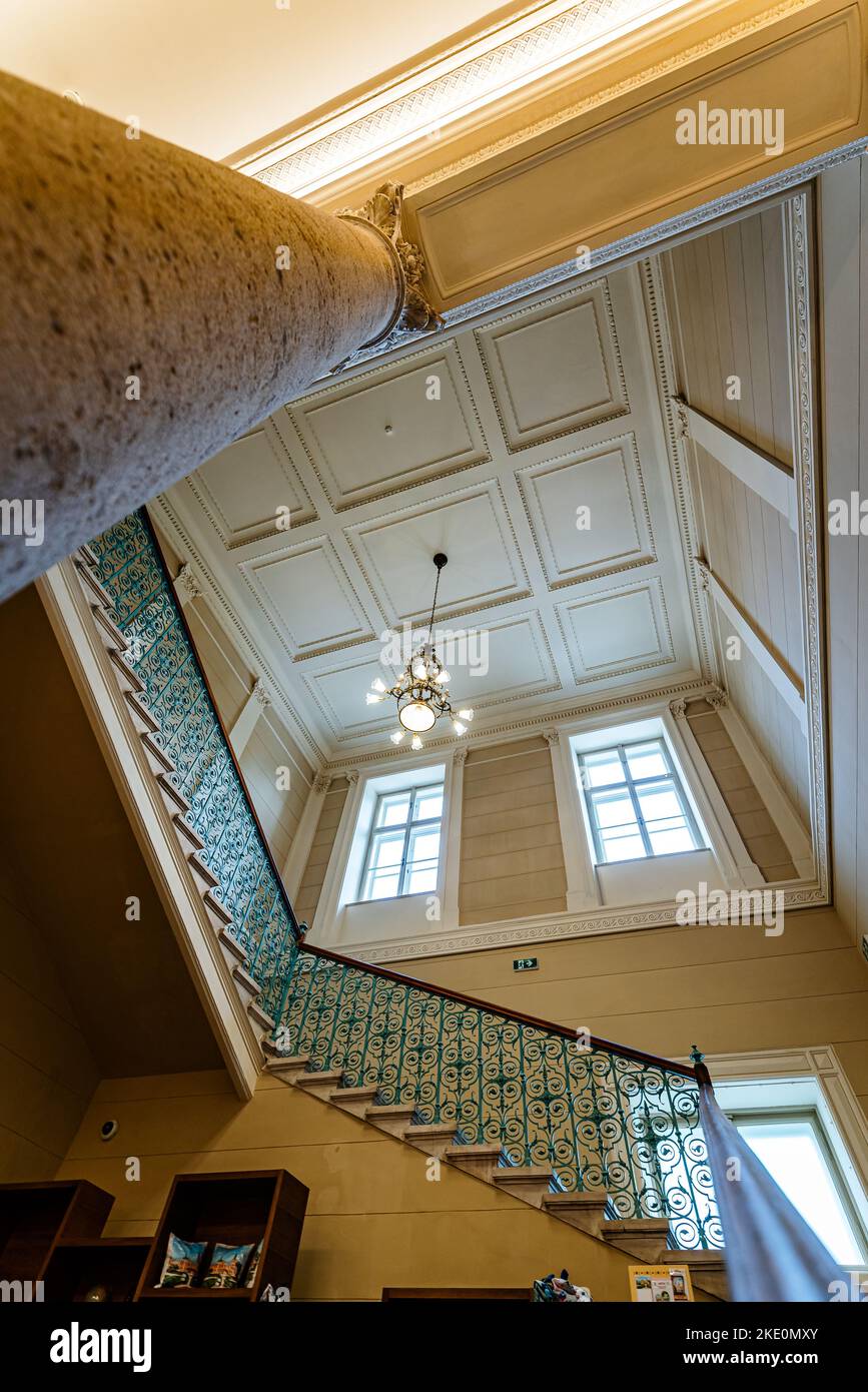 Wenckheim castle in Szabadkigyos village Hungary. German neo ...