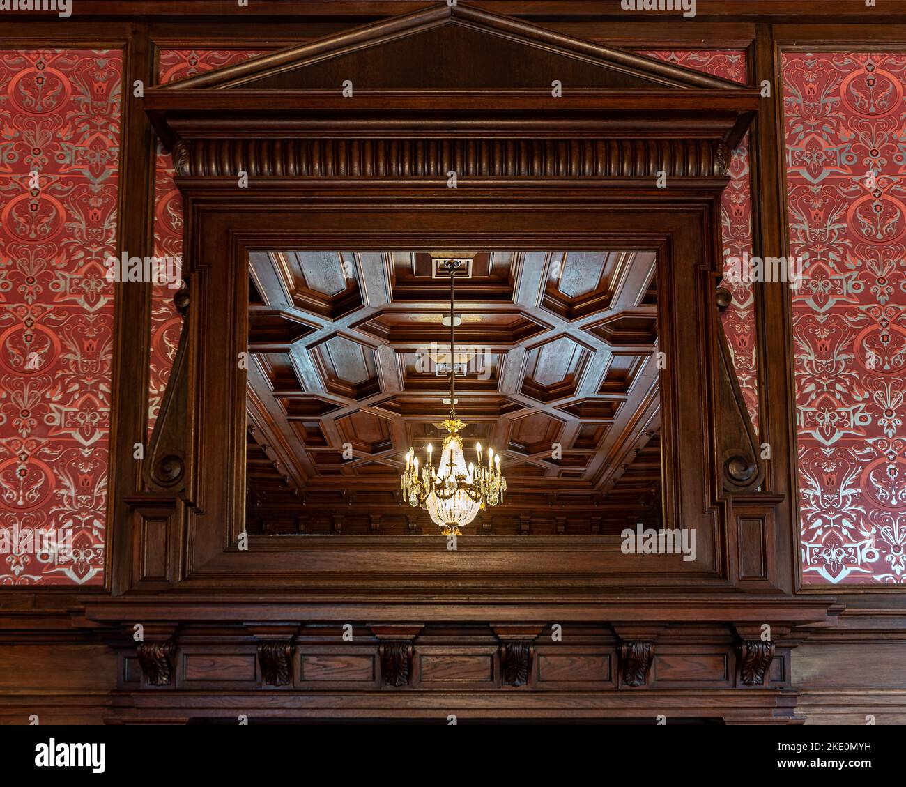 Wenckheim castle in Szabadkigyos village Hungary. German neo ...