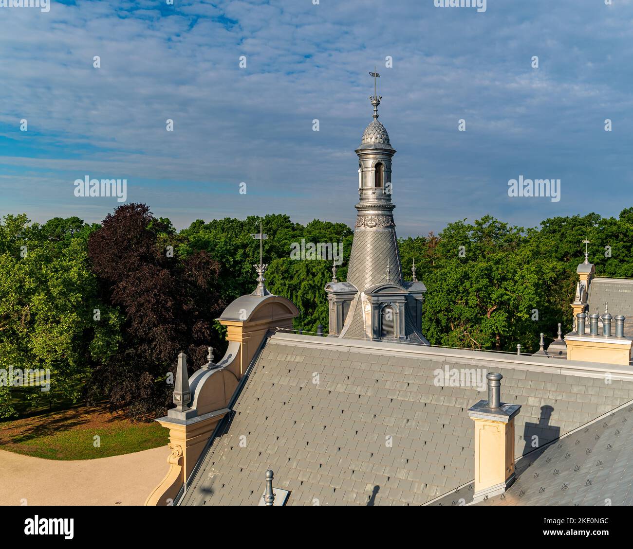 Wenckheim castle in Szabadkigyos village Hungary. German neo ...