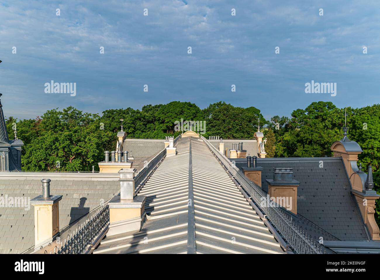 Wenckheim castle in Szabadkigyos village Hungary. German neo ...