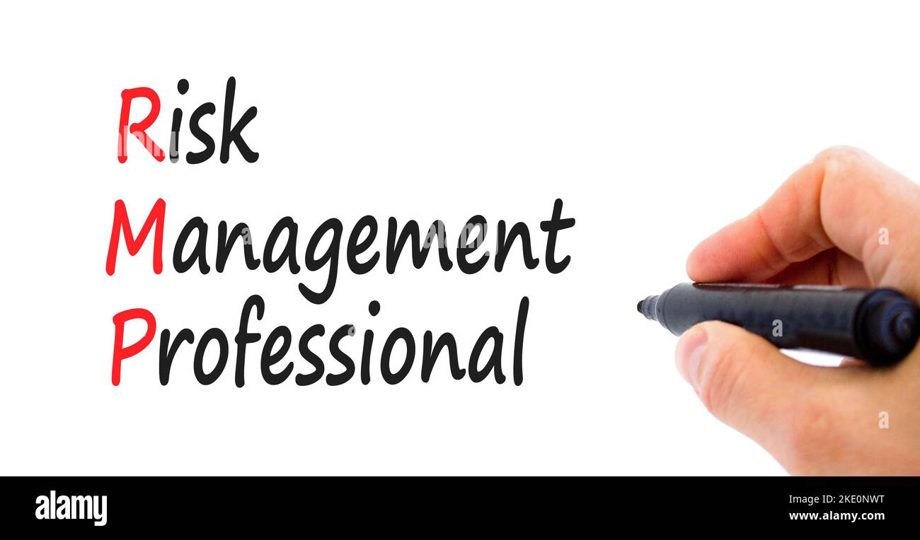 RMP risk management professional symbol. Concept words RMP risk ...
