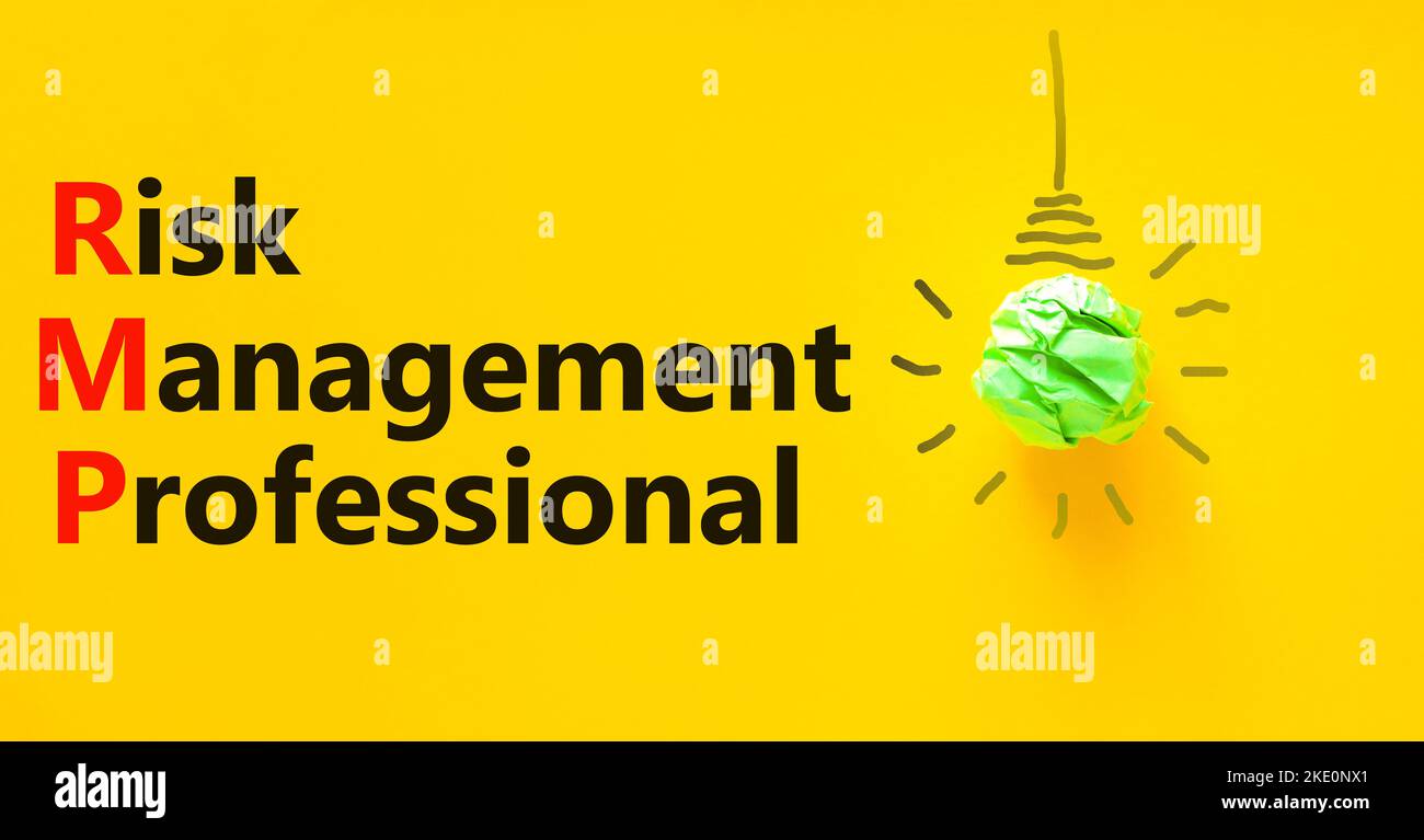 RMP risk management professional symbol. Concept words RMP risk ...