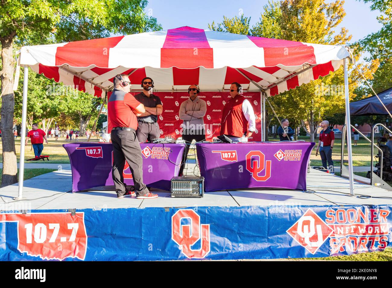 Oklahoma, OCT 15 2022 - Many visitor join the Homecoming parade Stock ...