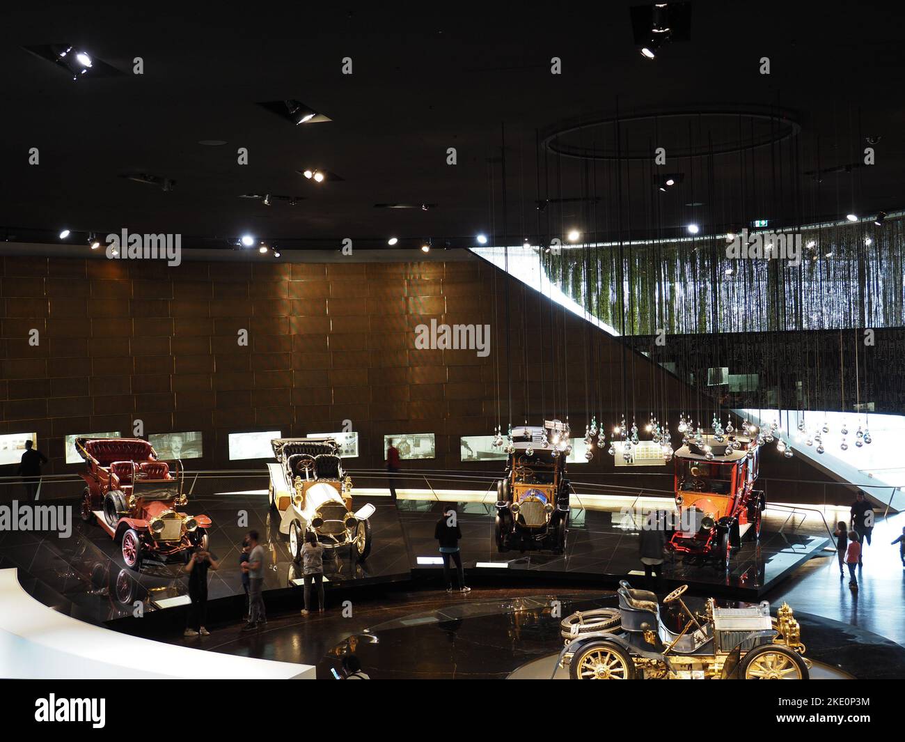 Oldtimer cars in the exposition at the Mercedes-Benz Museum Stock Photo ...