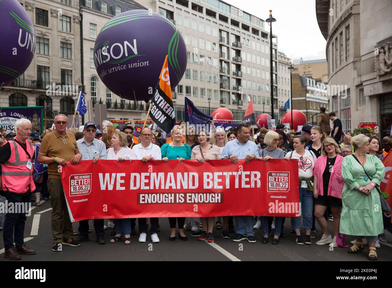 Participants gather and march during ‘We demand better’ demonstration ...