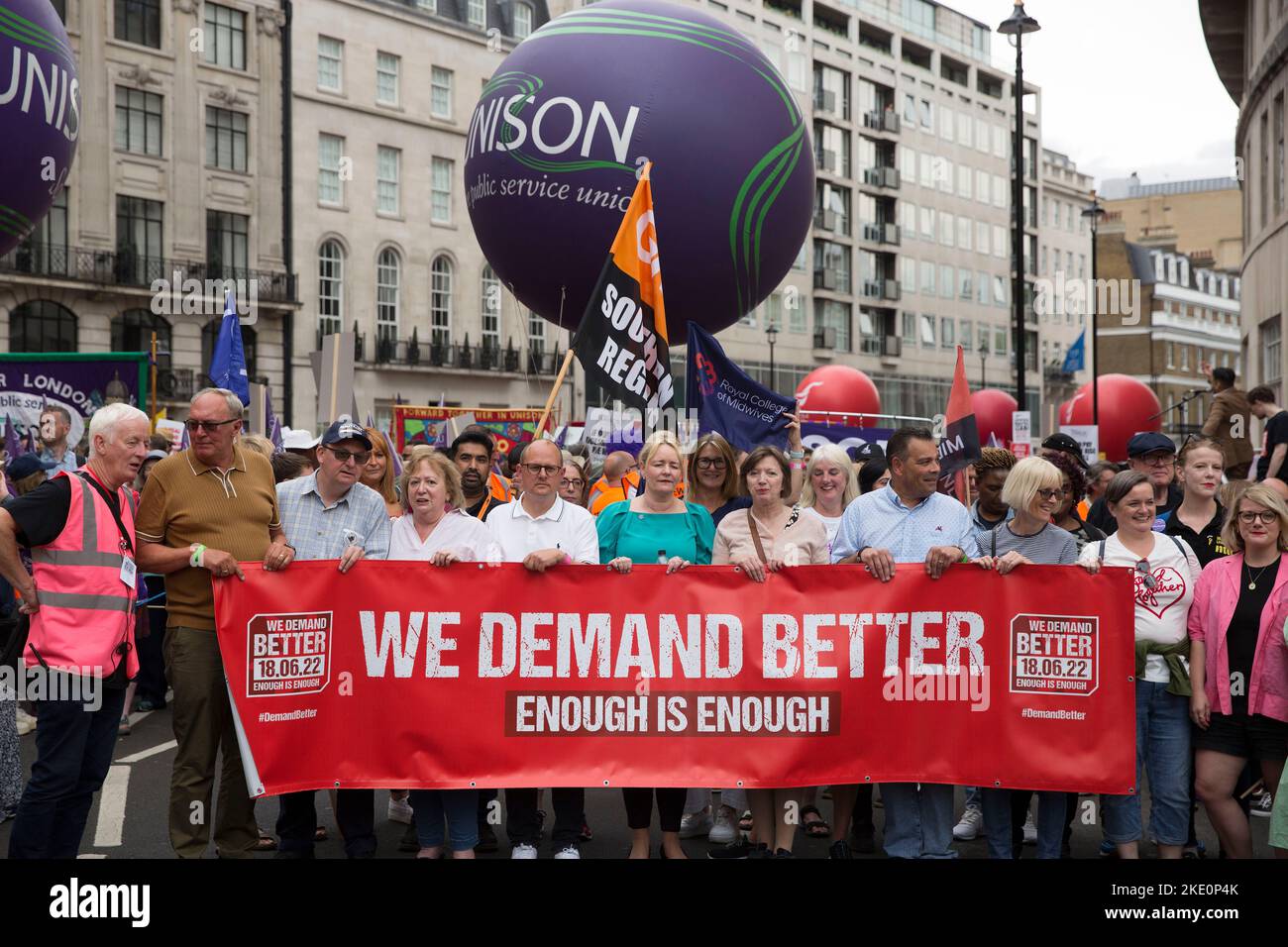 Participants gather and march during ‘We demand better’ demonstration ...