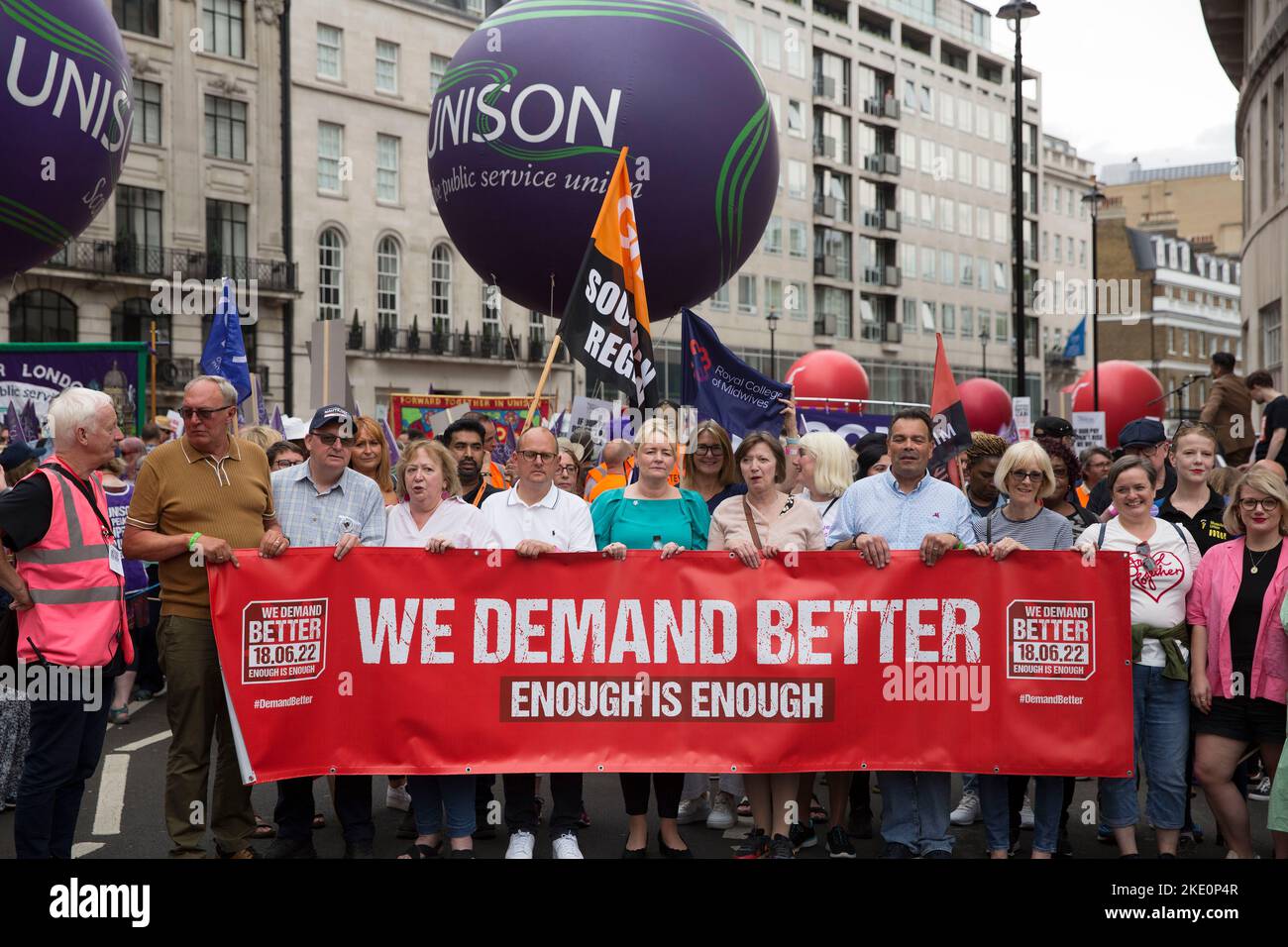 Participants gather and march during ‘We demand better’ demonstration ...