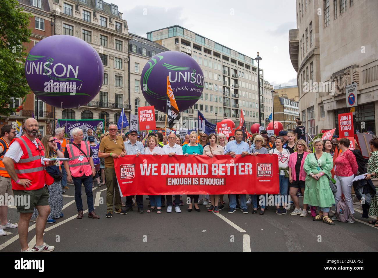 Participants gather and march during ‘We demand better’ demonstration ...