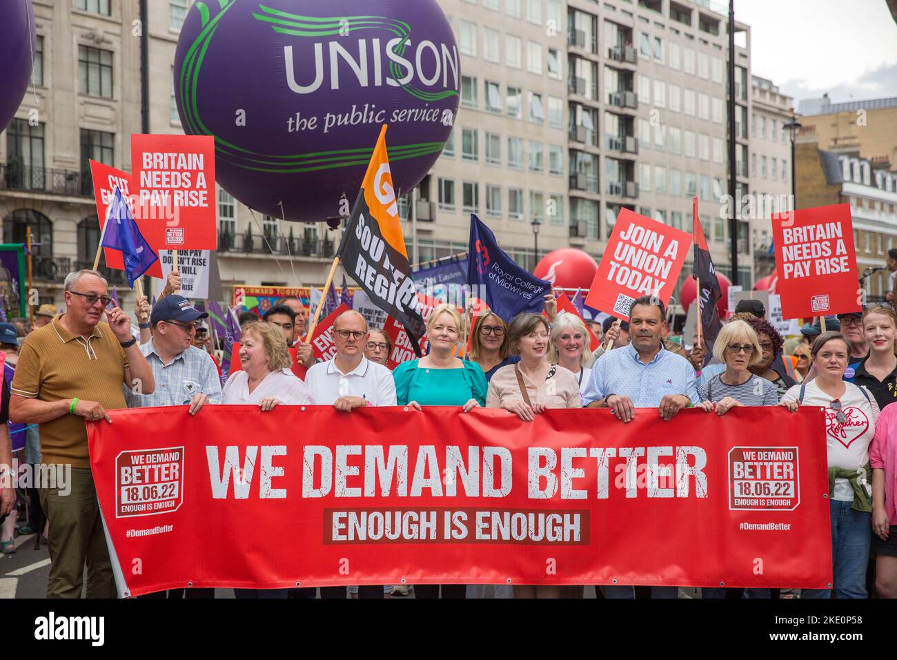 Participants gather and march during ‘We demand better’ demonstration ...