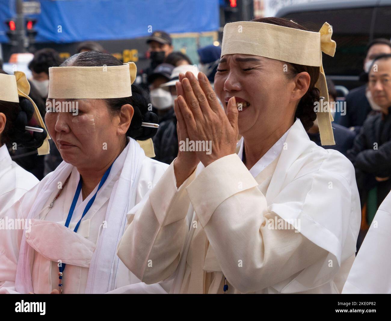 Seoul, South Korea. 9th Nov, 2022. South Korean shamans perform one of ...