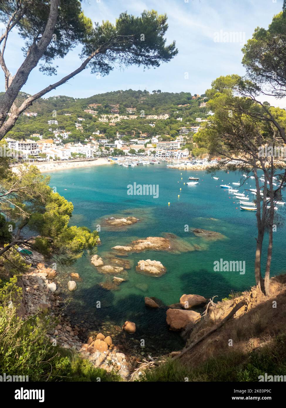 Catalonia in Spain: the pretty resort of Llafranc on the Costa Brava ...