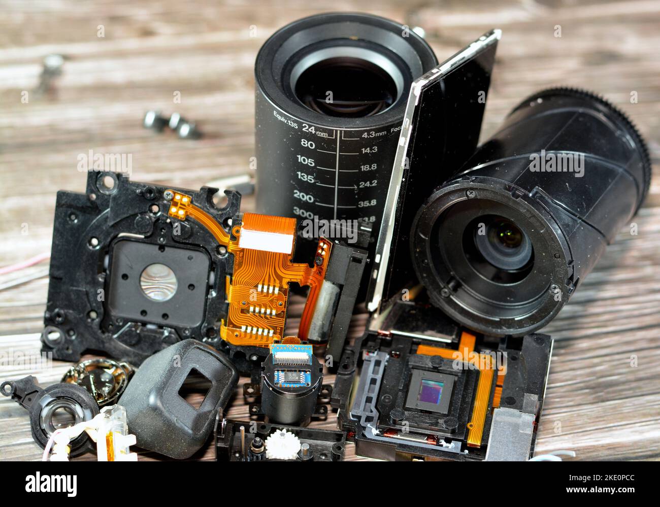 Cairo, Egypt, November 4 2022: The interior components of a compact ...