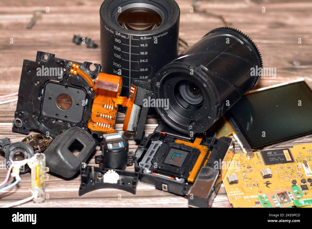 Cairo, Egypt, November 4 2022: The interior components of a compact ...