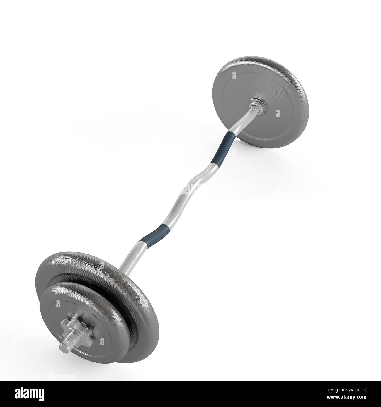 A 3D rendering of a barbell isolated on white background Stock Photo ...