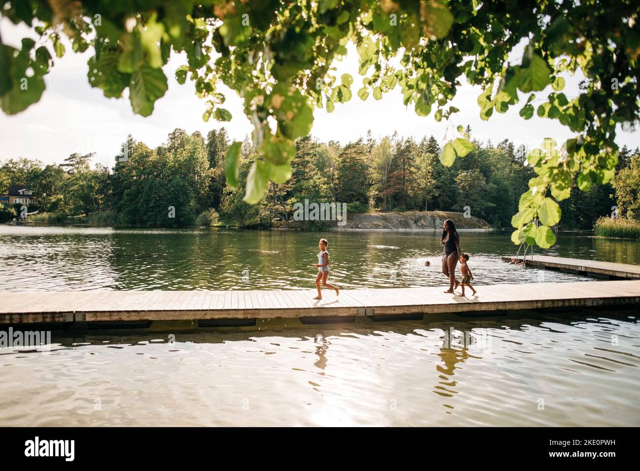 Multiracial family lake hi-res stock photography and images - Alamy
