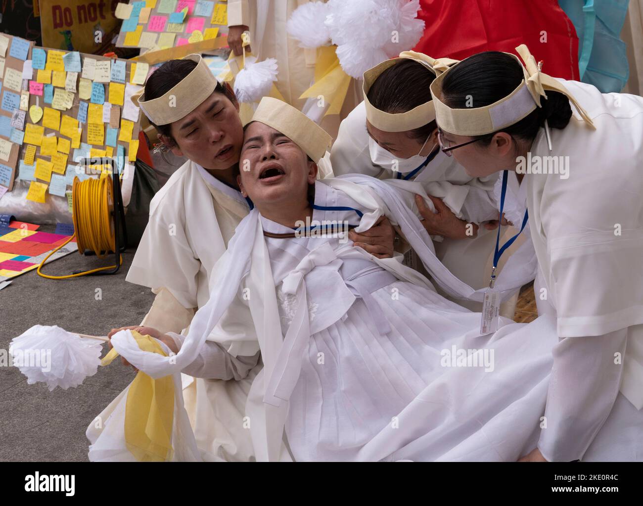 9 November 2022 – Seoul, South Korea: South Korean shamans perform one ...