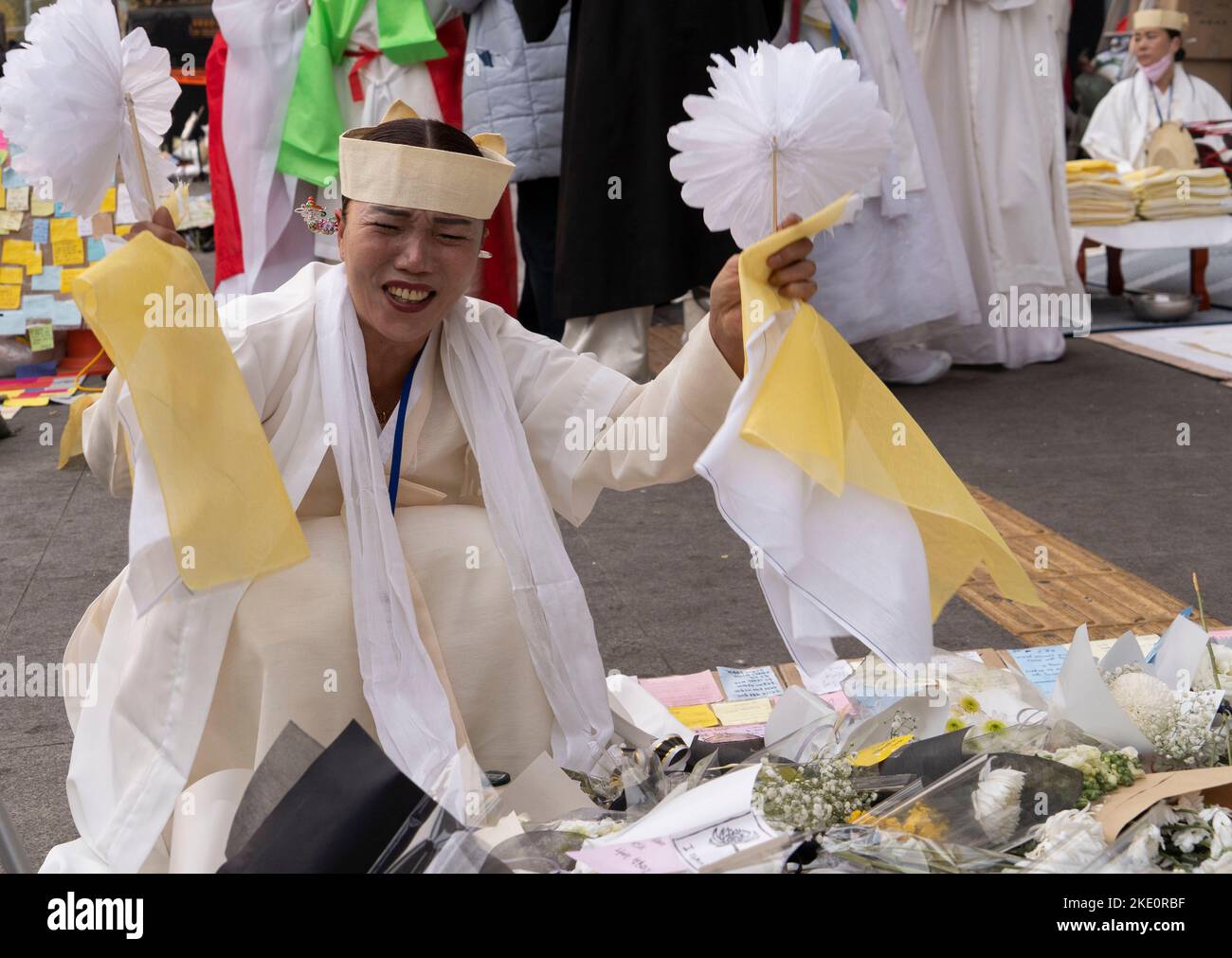 9 November 2022 – Seoul, South Korea: South Korean shamans perform one ...