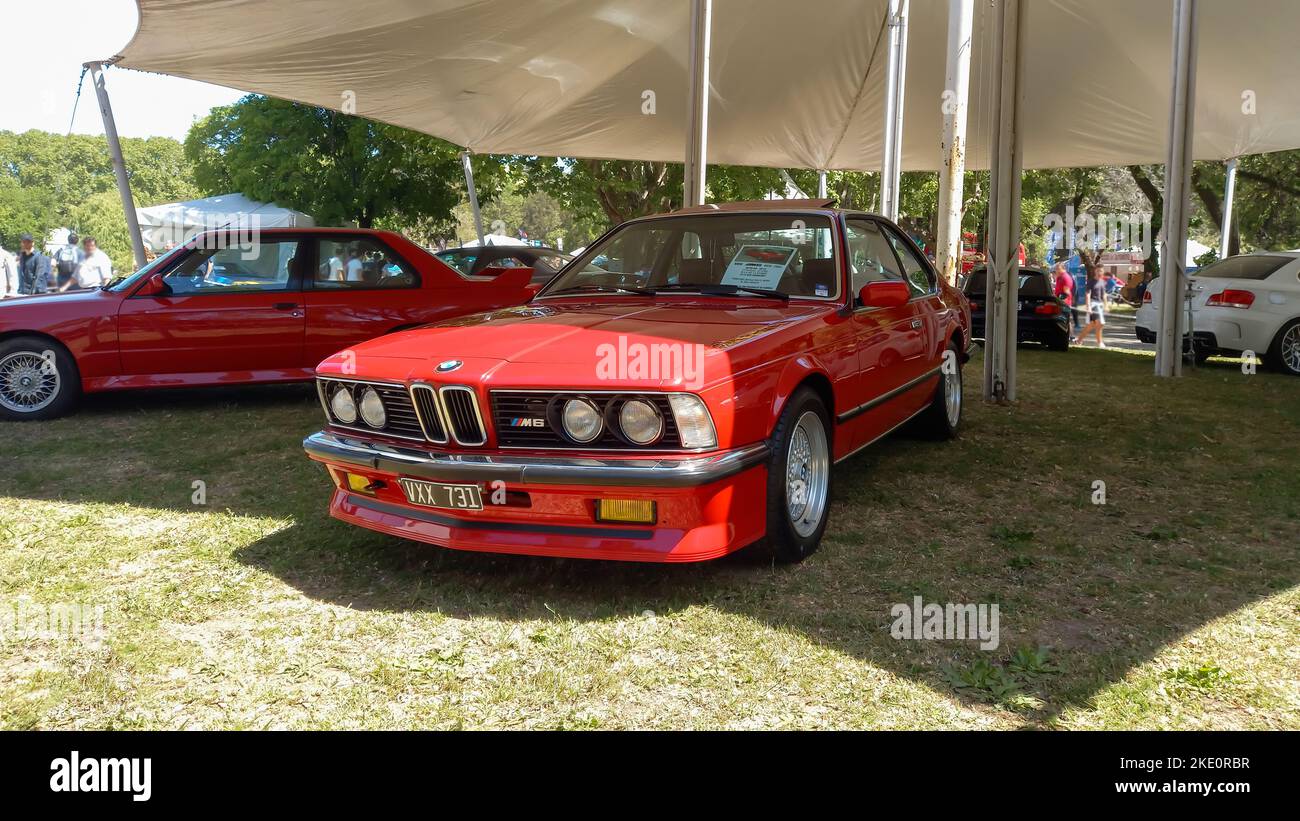 San Isidro, Argentina - Oct 7, 2022: Old red sporty luxury executive ...