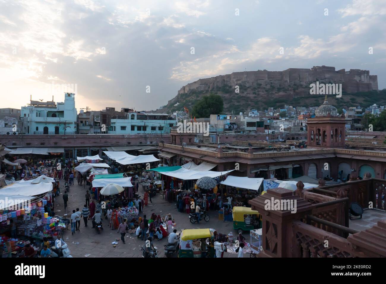 Jodhpur, Rajasthan, India - 16.10.2019 : View from top, famous Sardar ...