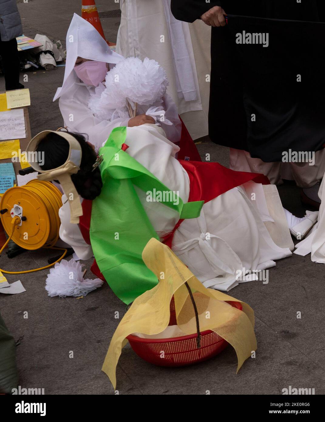 9 November 2022 – Seoul, South Korea: South Korean shamans perform one ...