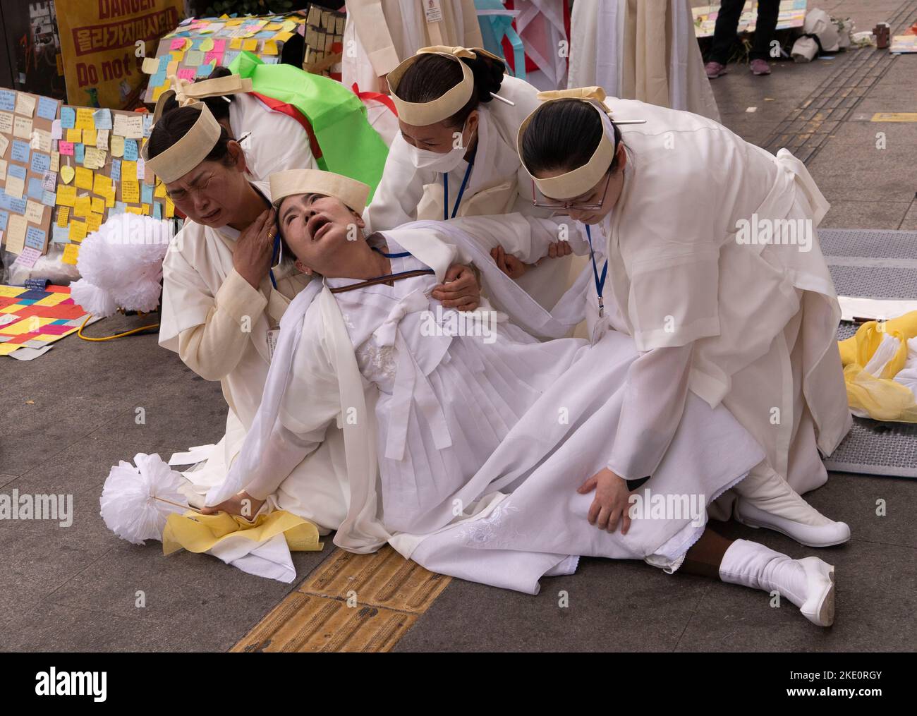 9 November 2022 – Seoul, South Korea: South Korean shamans perform one ...