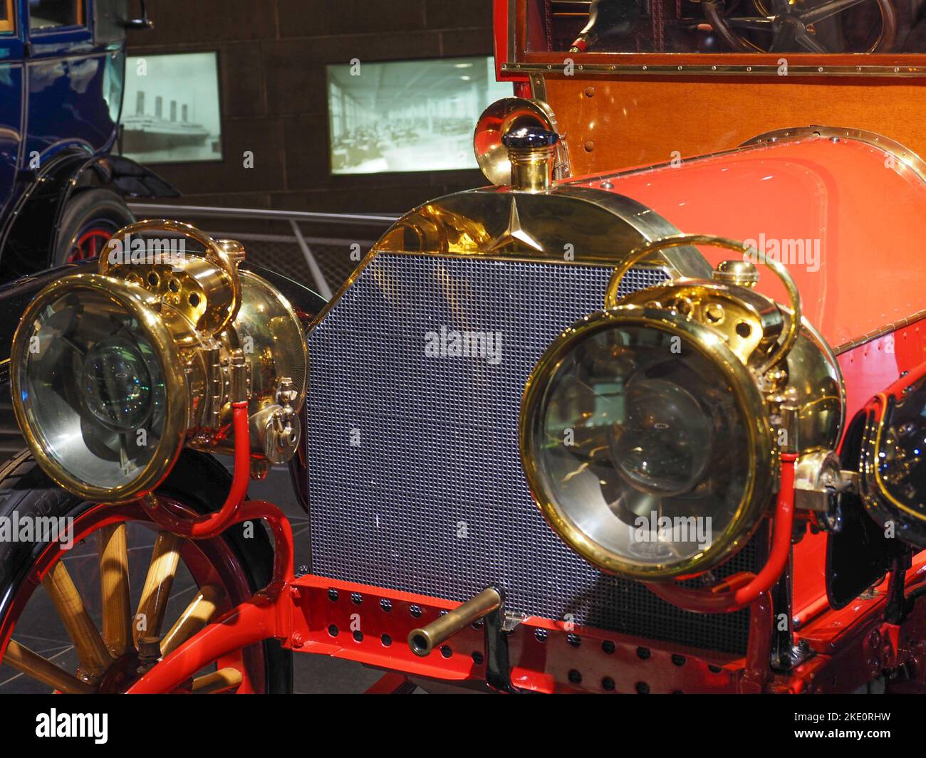 Benz 18 PS Doppelphaeton, 1905 at the Mercedes-Benz Museum. (Photo by ...