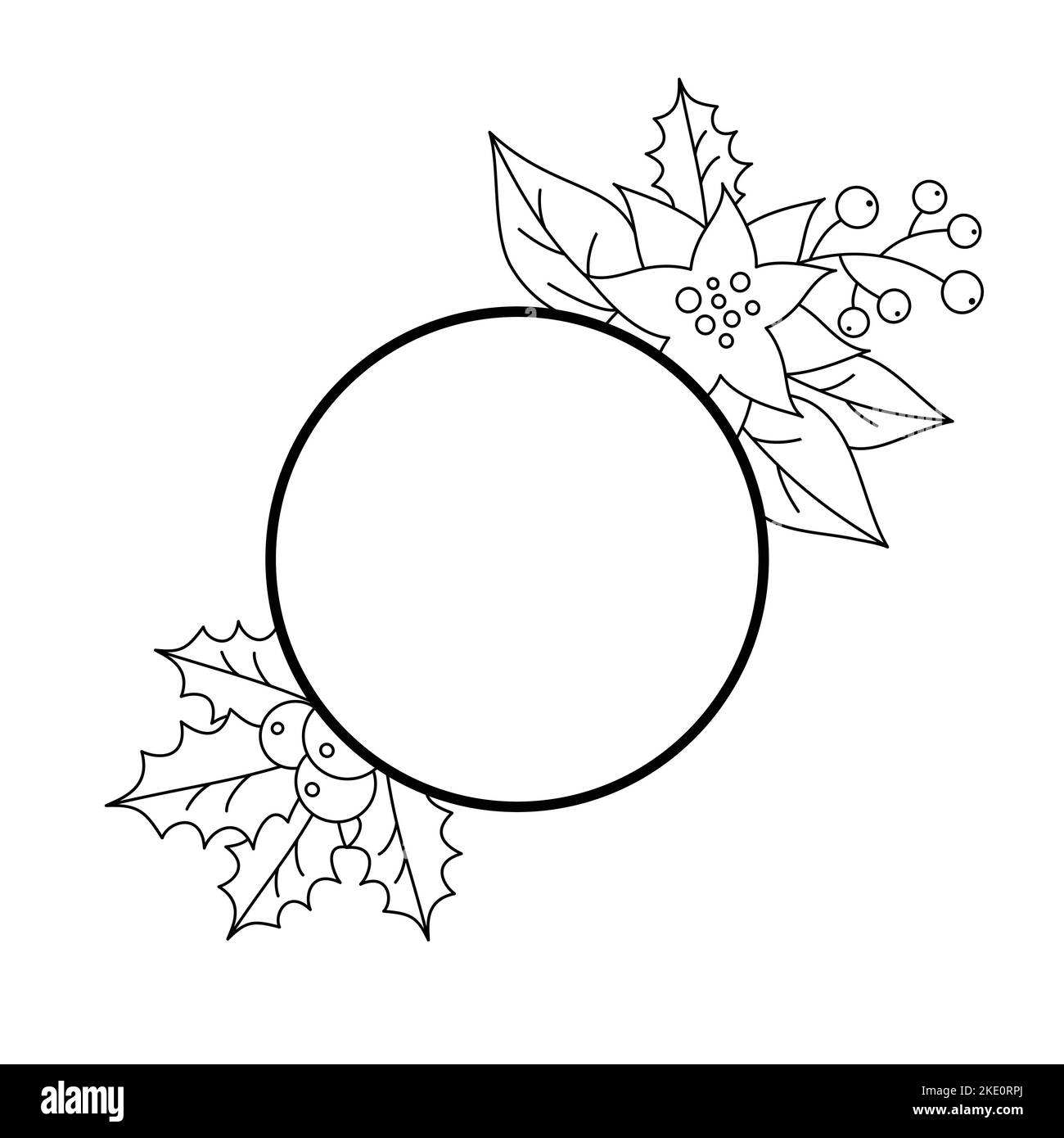 Winter holiday circle frame style Stock Vector Images - Alamy