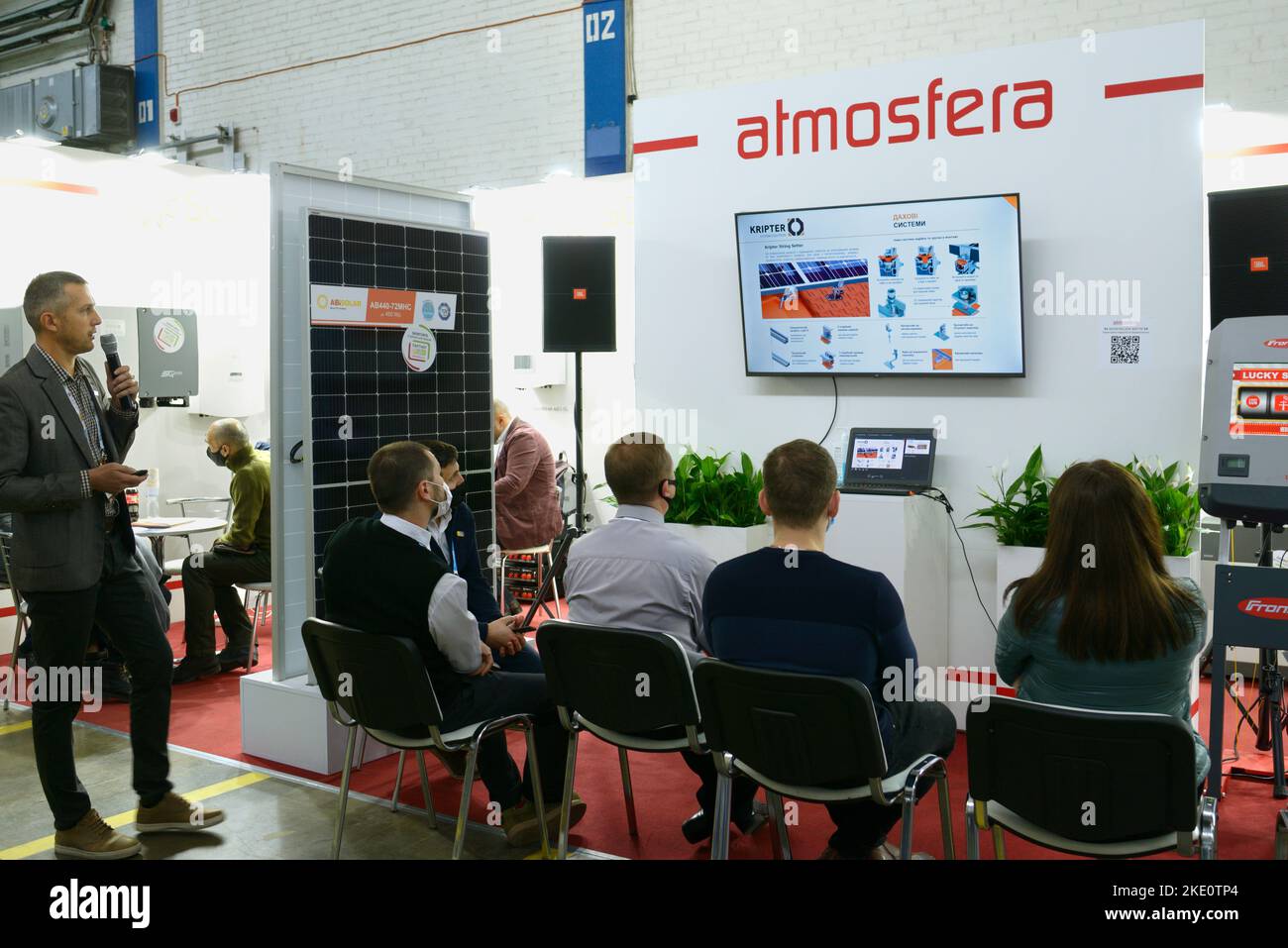 New project presentation. Group of people sitting in front of the ...