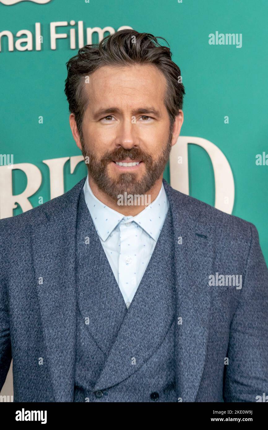 New York, United States. 07th Nov, 2022. Ryan Reynolds attends the ...
