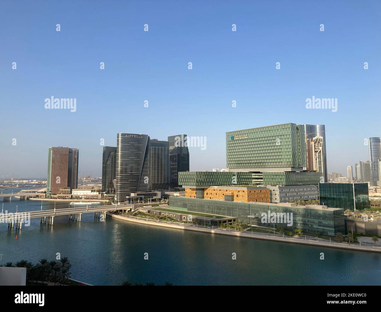 A scenic view of Cleveland Clinic Abu Dhabi in Abu Dhabi, United Arab ...