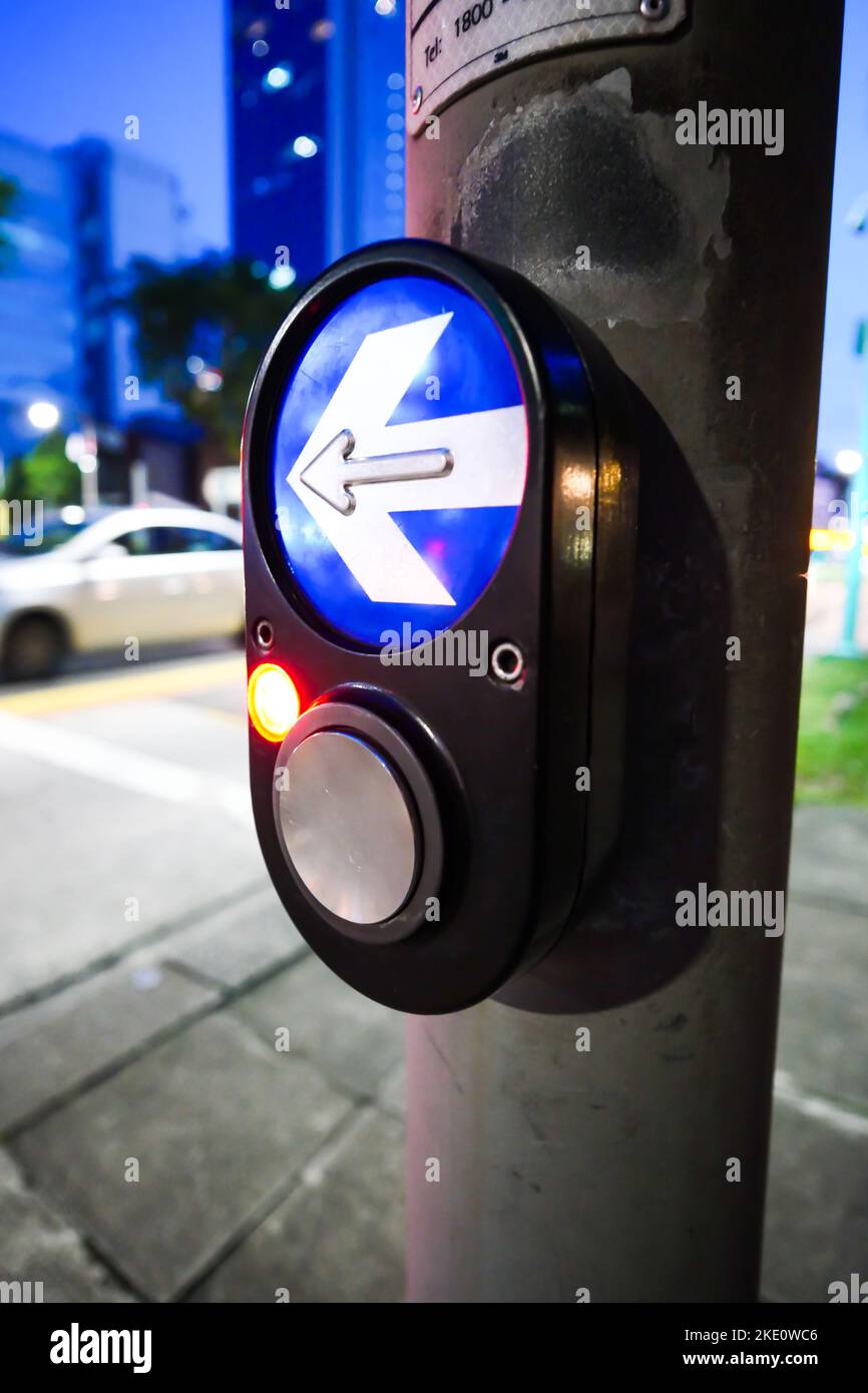 close up of crossing signal button in singapore Stock Photo - Alamy