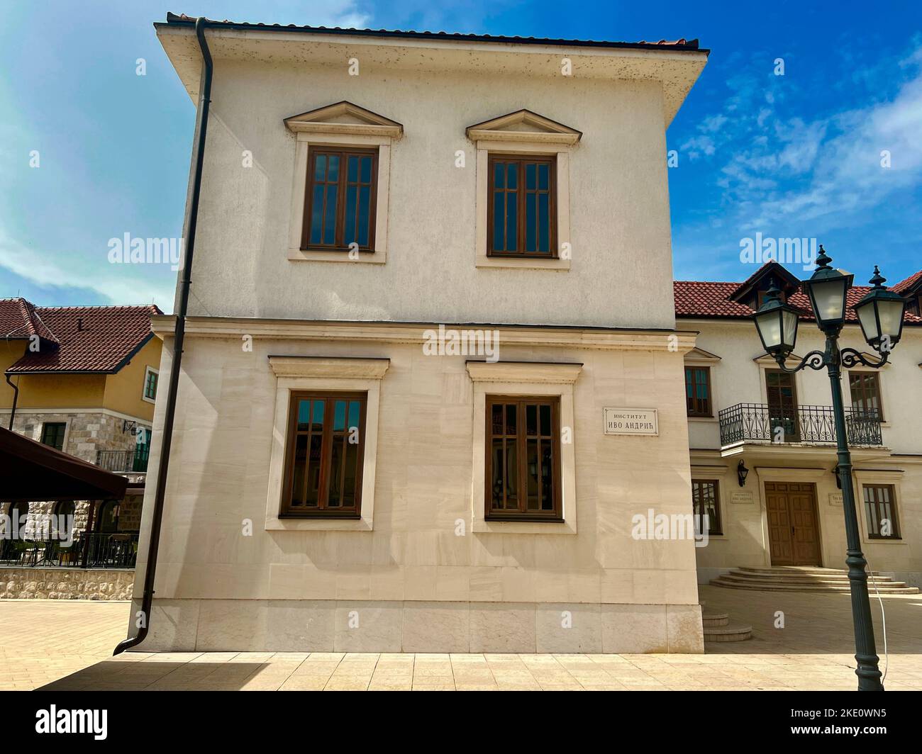 Building Architecture in famous tourist village Andricgrad in Visegrad ...