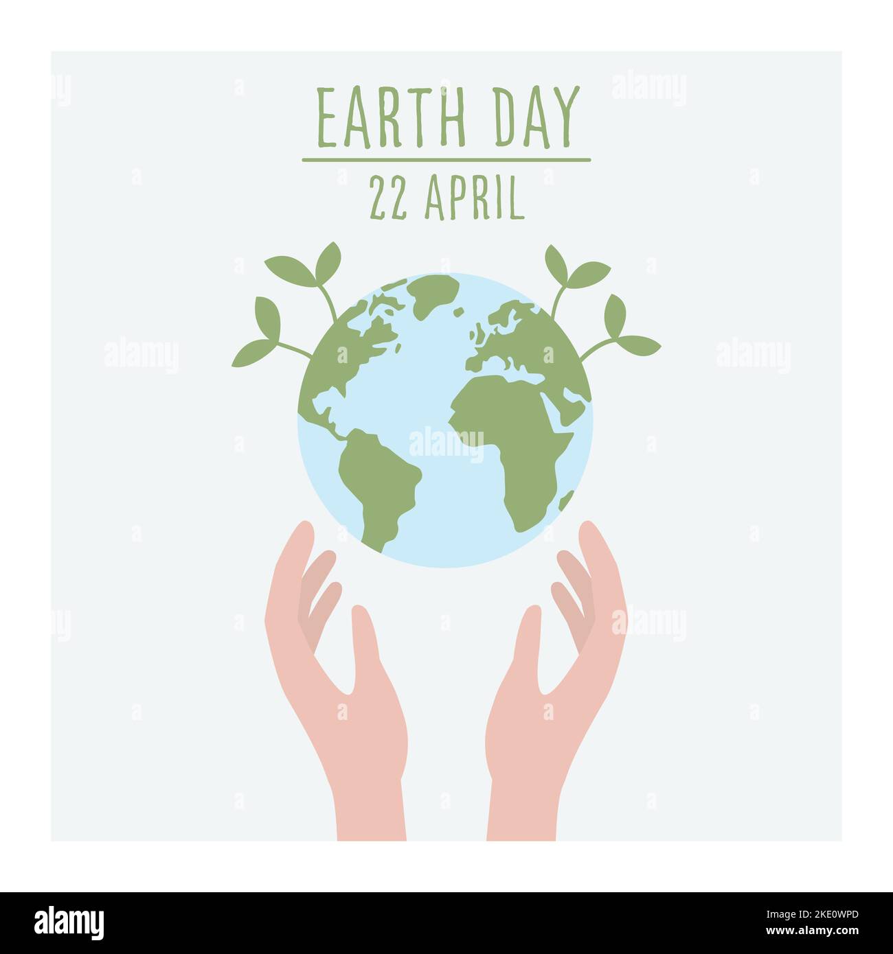 Earth Day Poster Hands Holding Planet Earth Stock Vector Image And Art