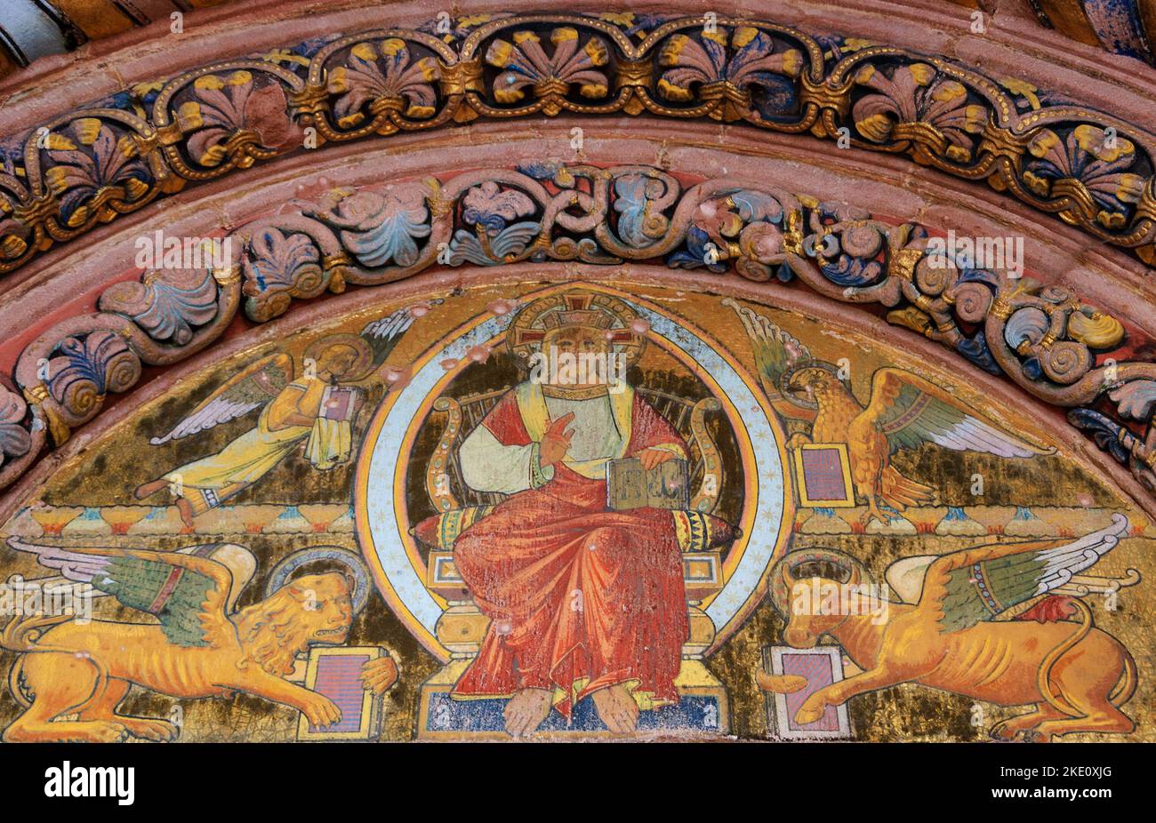 Jesus Christ surrounded by Four Evangelists (represented as winged ...